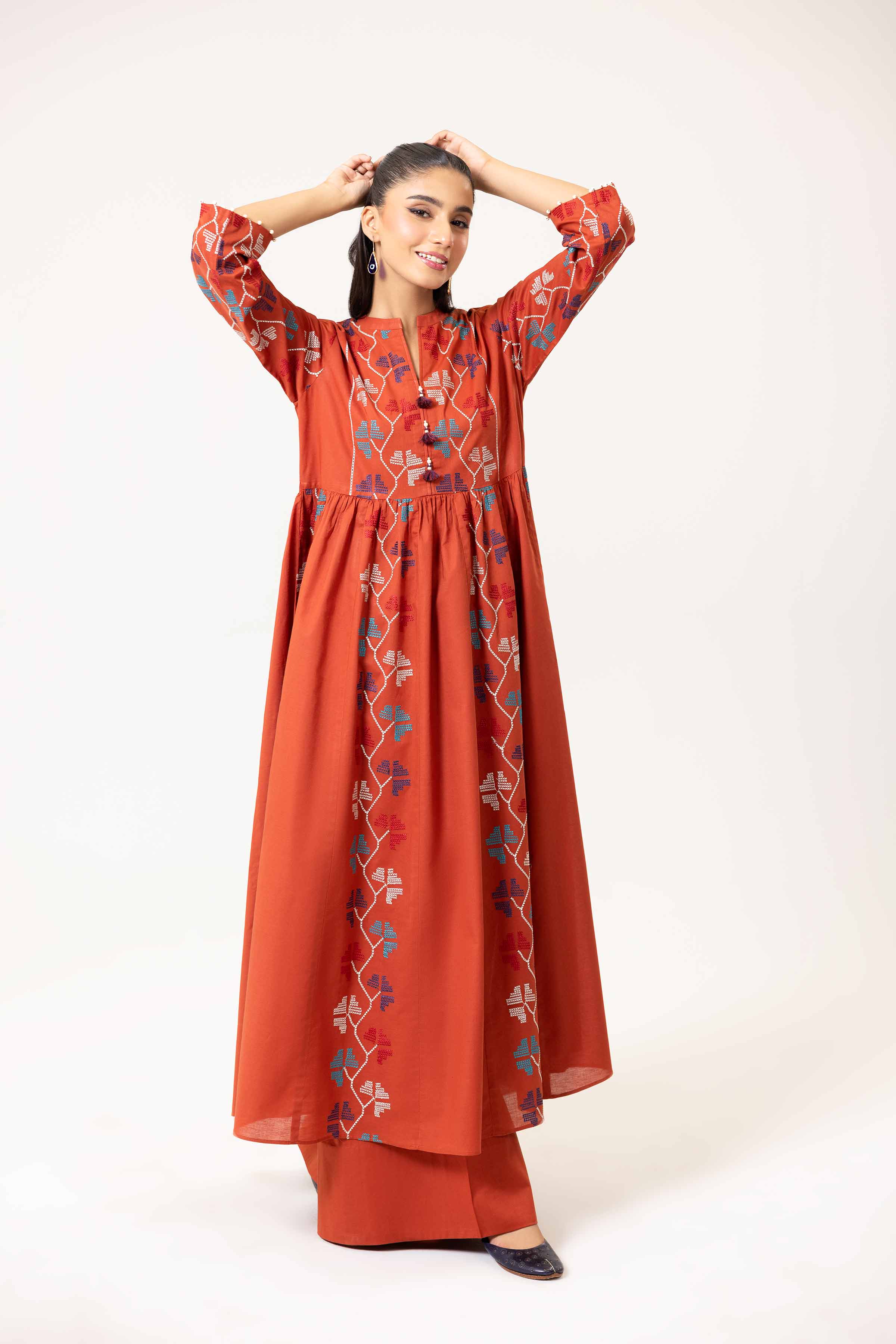 2 Piece Unstitched Dye Embroidered Fall Summer Collection 2024 – Nishat FPS