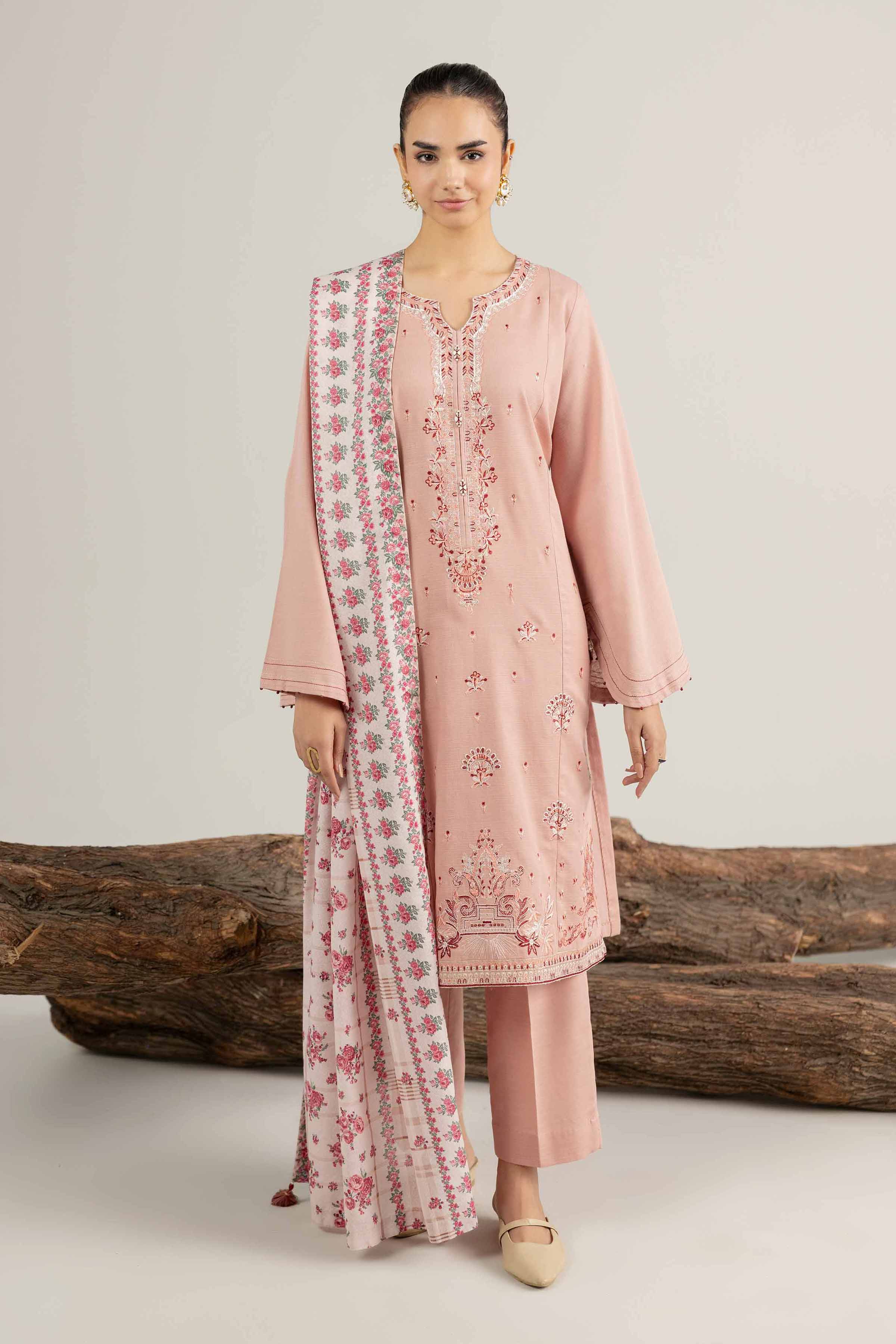 3 Piece Embroidered Suit Unstitched Winter 2025 Vol-2 – Nishat FPS