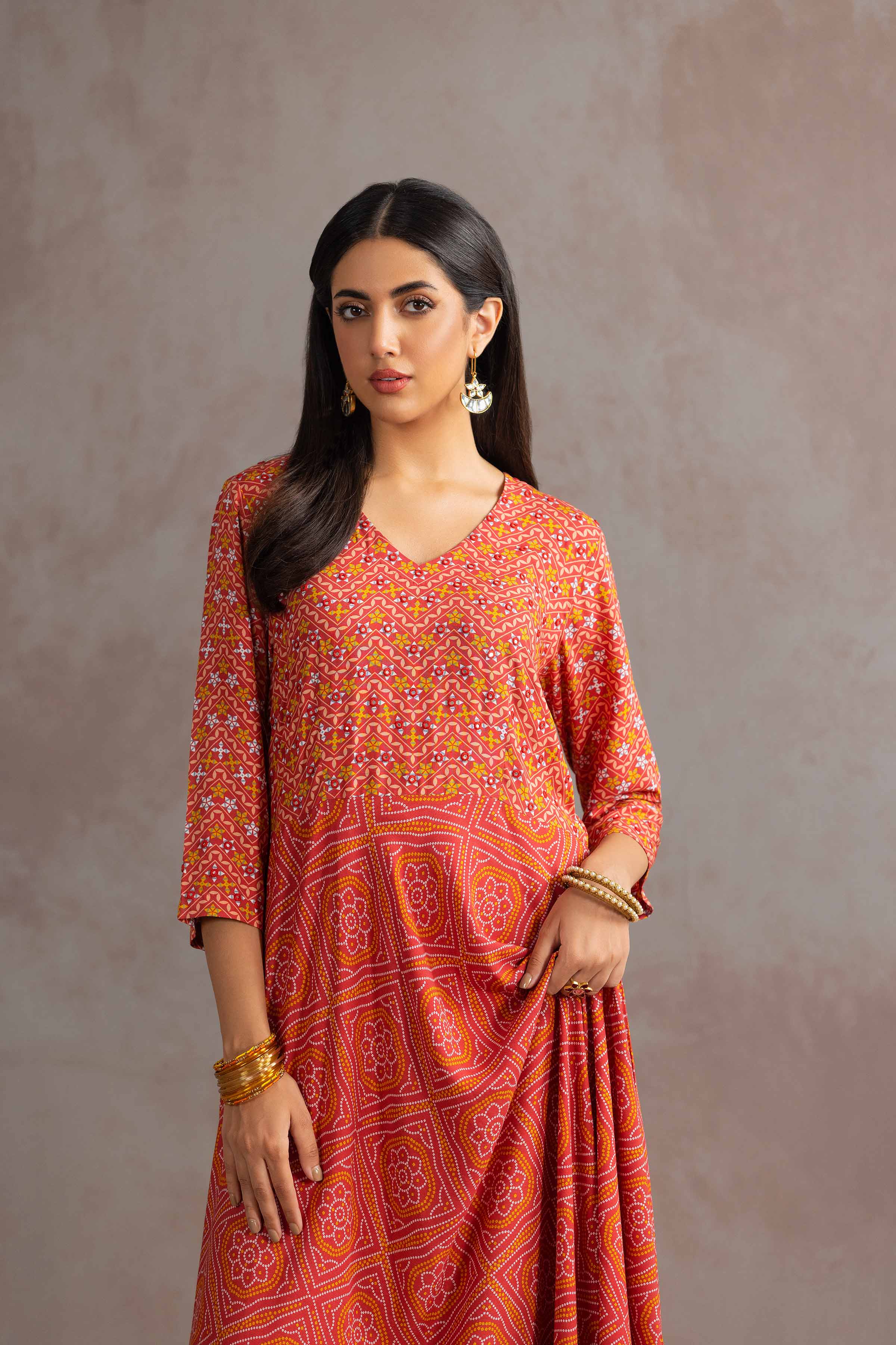 Luxury Pret Printed Winter Stitched Dress – Nishat FPS