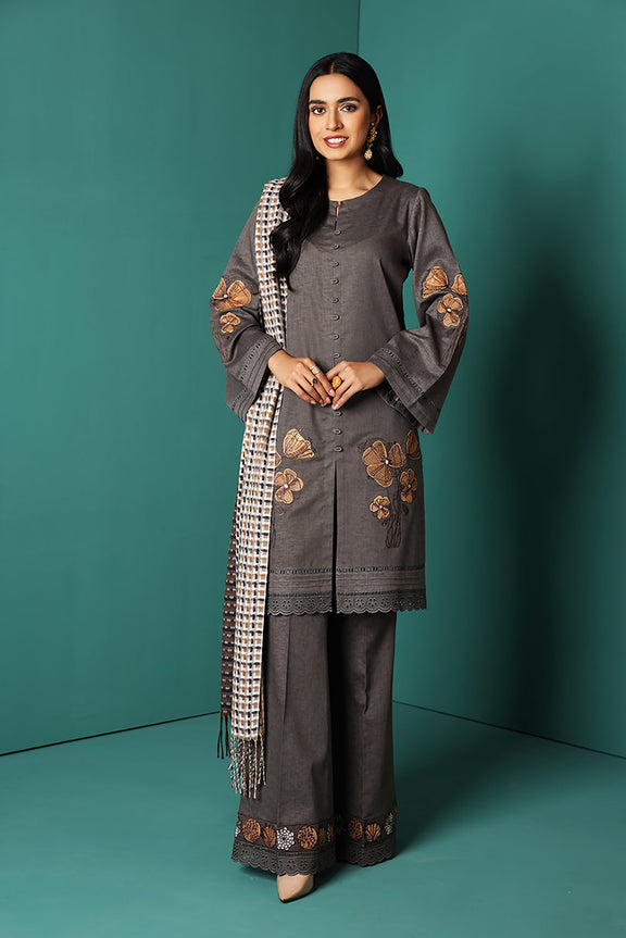 3PC Unstitched Embroidered Winter Collection 2024 Nishat Outlet ...