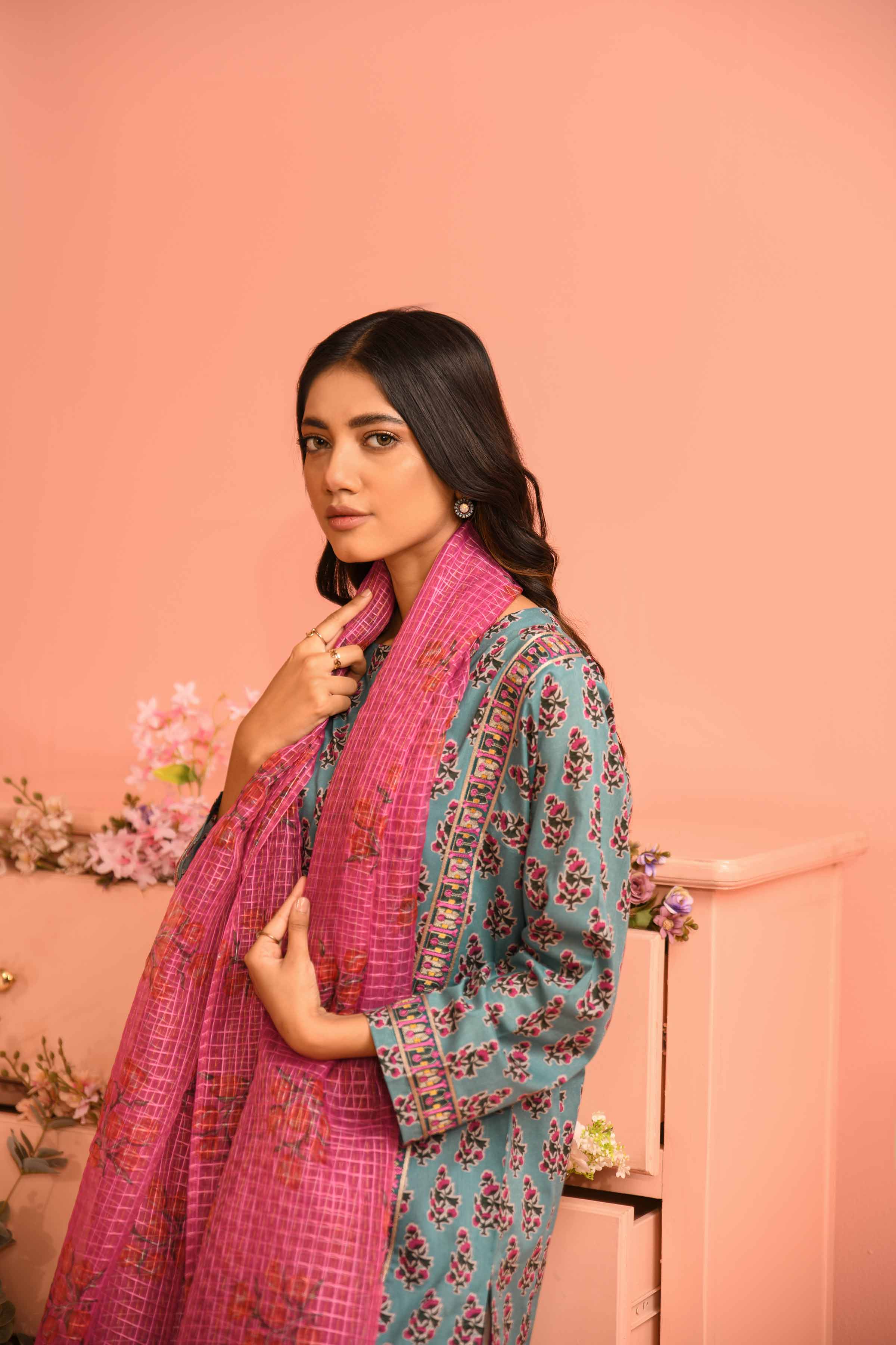 2PC Embroidered Stitched Suit Nishat Outlet – Nishat FPS